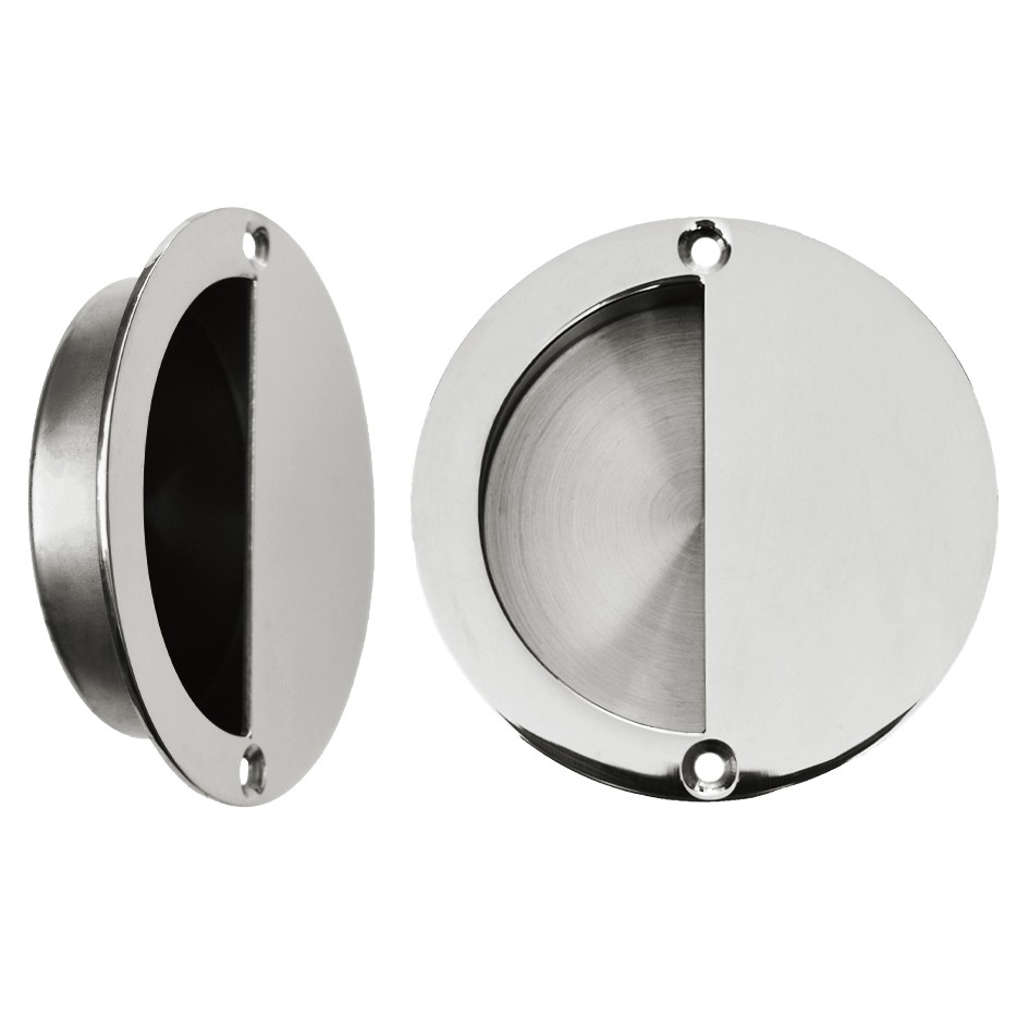 "Half Moon" Flush Pull Handle – 90mm Ø | Poole Waite & Co. Ltd.