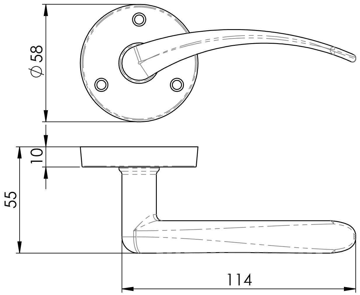 Carlisle Brass Victorian Wing Lever on Round Rose | Poole Waite & Co. Ltd.