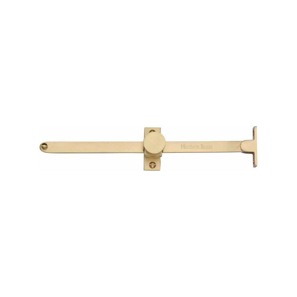 M Marcus Heritage Brass Casement Window Stay, Sliding Design 254mm