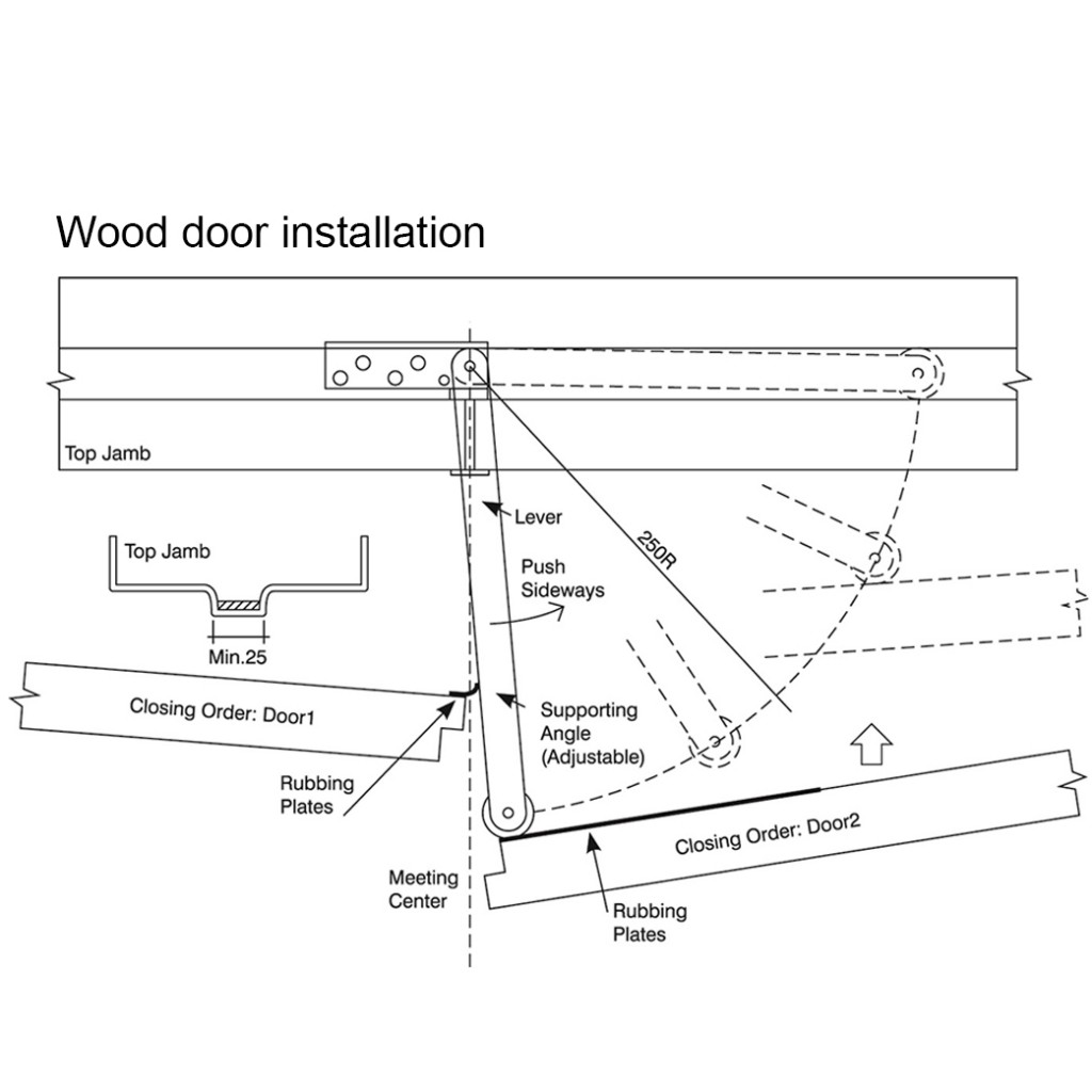 Straight Arm Door Selector – Satin Stainless Steel | Poole Waite & Co. Ltd.