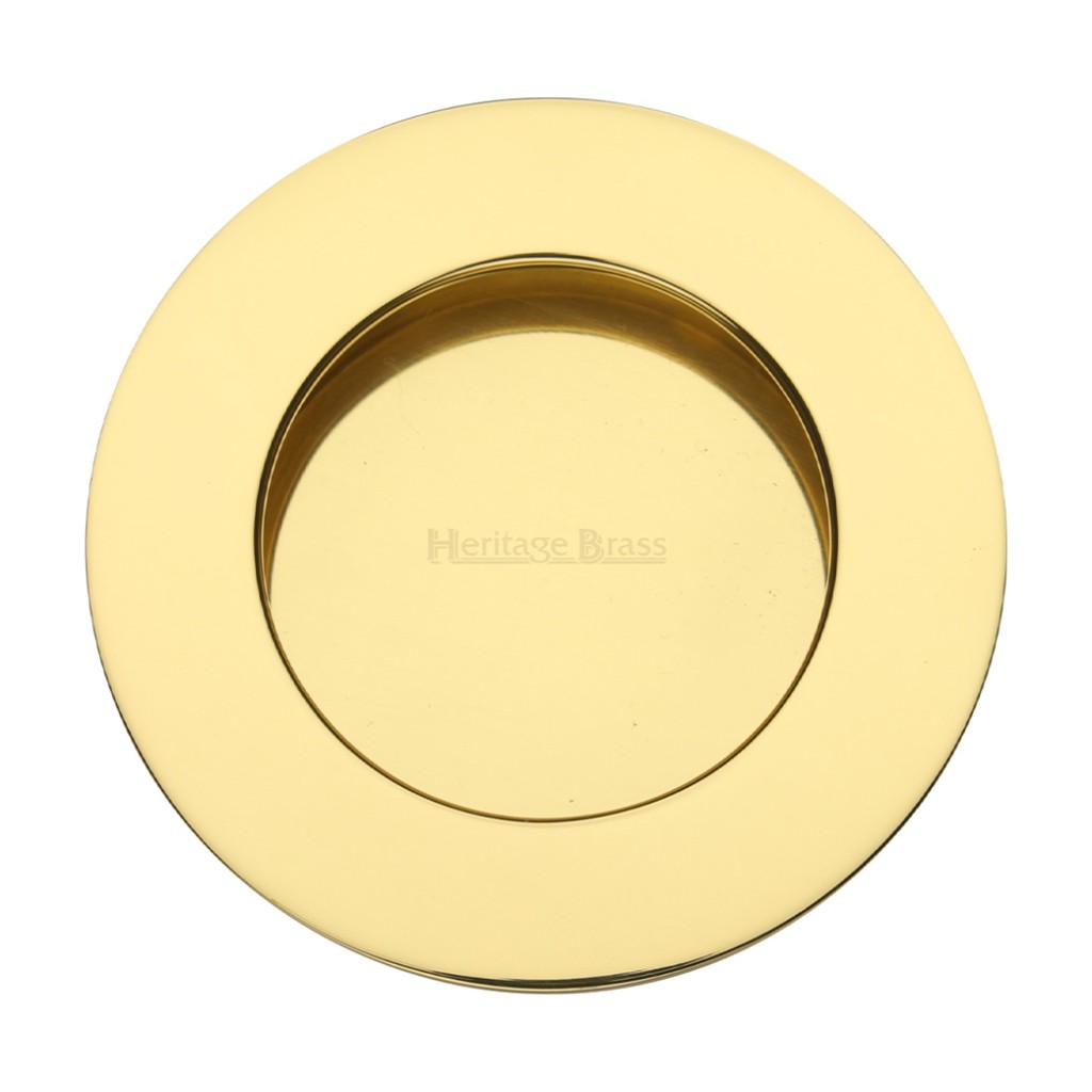 M Marcus Heritage Brass Round Flush Pull 63mm