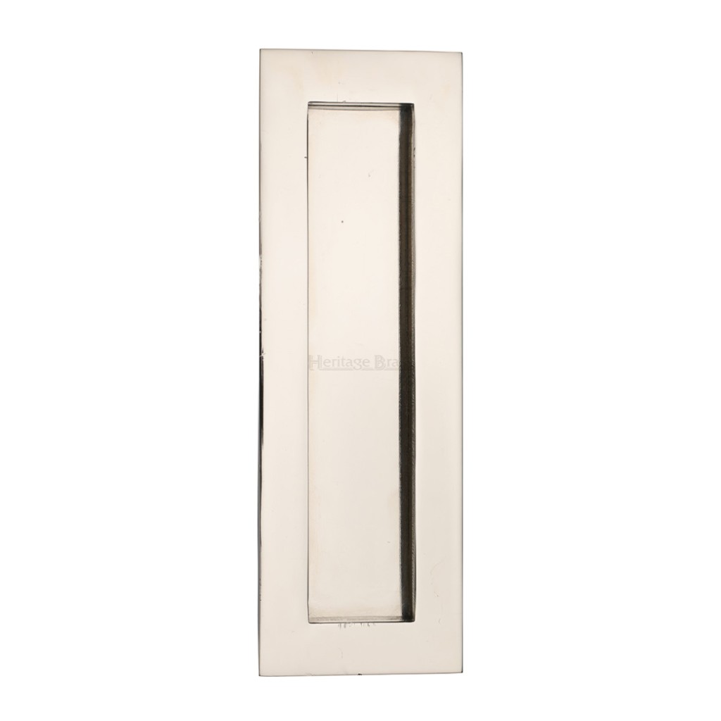 Heritage Brass Rectangular Flush Pull – 175 x 58mm | Poole Waite & Co. Ltd.