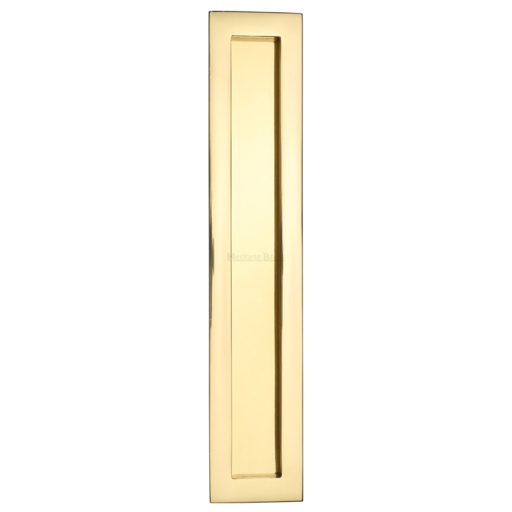 Heritage Brass Rectangular Flush Pull – 300 x 58mm | Poole Waite & Co. Ltd.