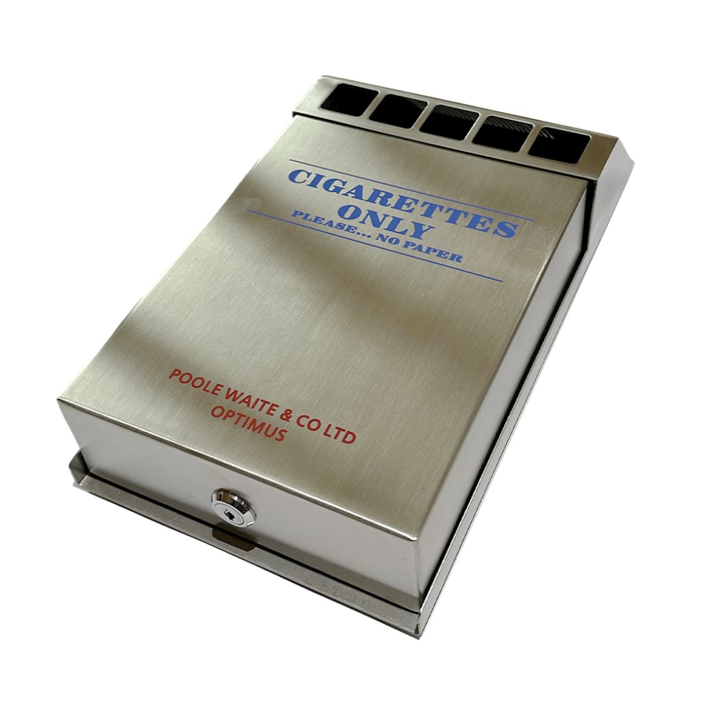 Heavy Duty Lockable Wall Mounted Cigarette Bin | Poole Waite & Co. Ltd.