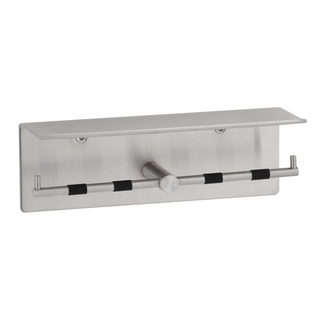 Bobrick B-540 Surface-Mounted Toilet Tissue Dispenser & Utility Shelf ...