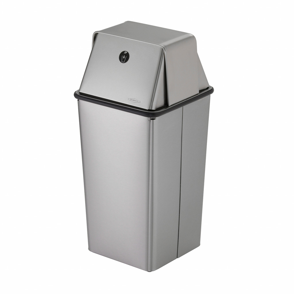 Bobrick B-2250 ClassicSeries® Floor-Standing Waste Bin with Top – 49.2L ...