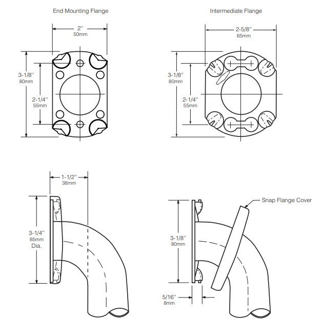 Bobrick B-6806 Series Straight Grab Bar