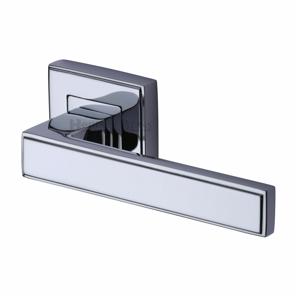 M Marcus Heritage Brass Linear SQ Design Door Handle Lever Latch on ...