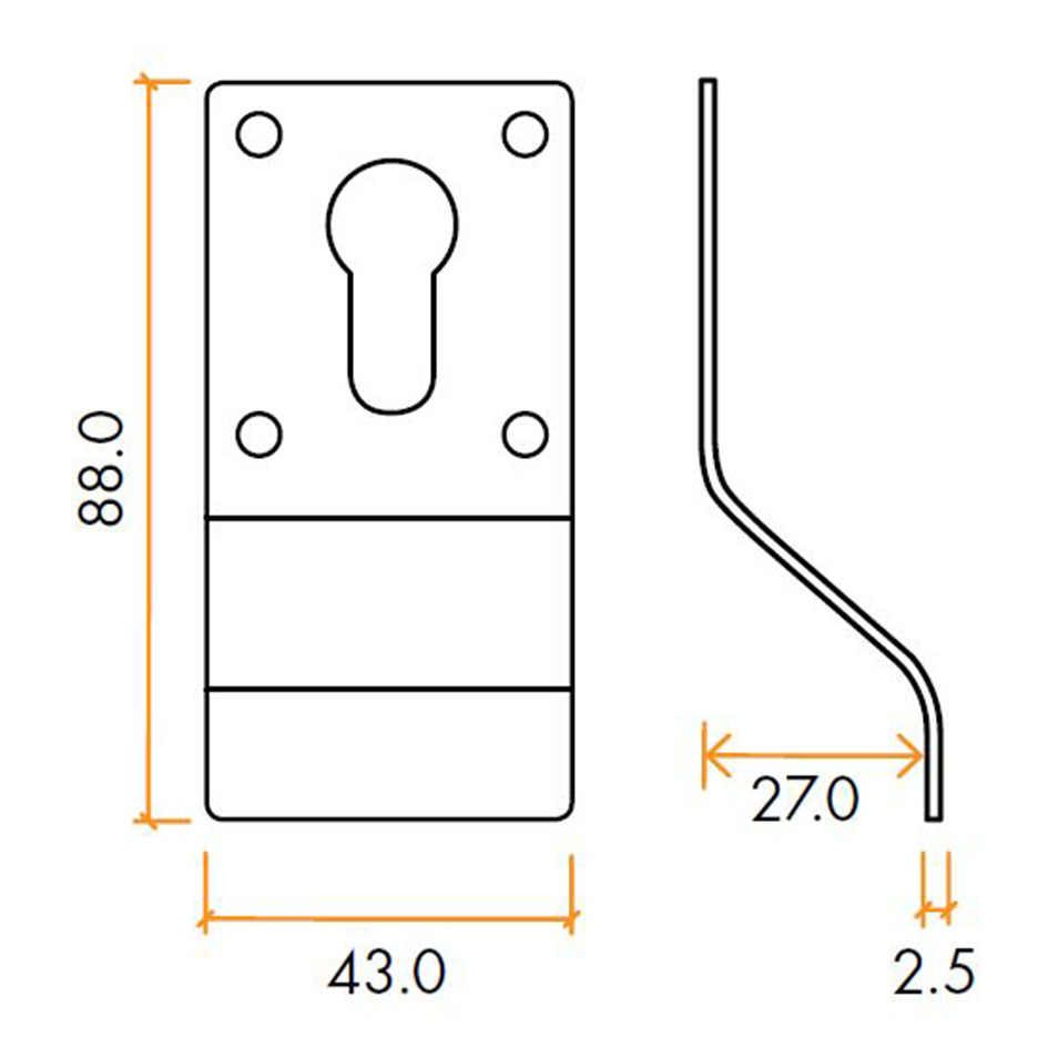 Euro Cylinder & Key Door Pulls – Satin Stainless Steel | Poole Waite ...