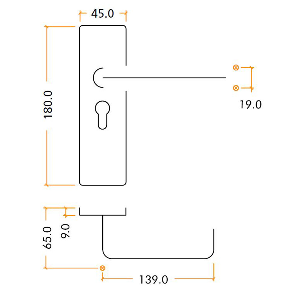 Euro Profile Lever Lock Furniture – Satin Stainless Steel | Poole Waite ...
