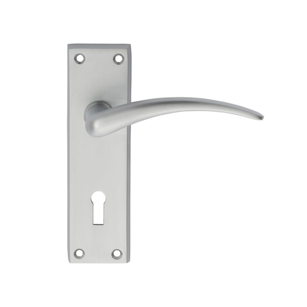 Carlisle Brass Wing Lever on Plate - Satin Chrome Plate | Poole Waite ...