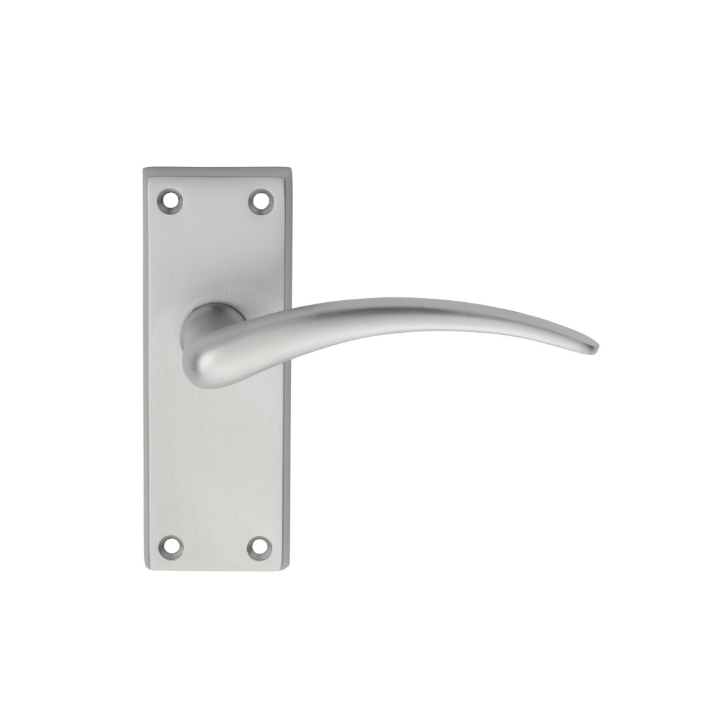 Carlisle Brass Wing Lever on Plate - Satin Chrome Plate | Poole Waite ...
