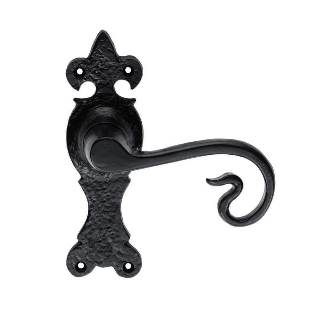 Carlisle Brass Curly Tail Lever on Plate - Antique Black | Poole Waite ...