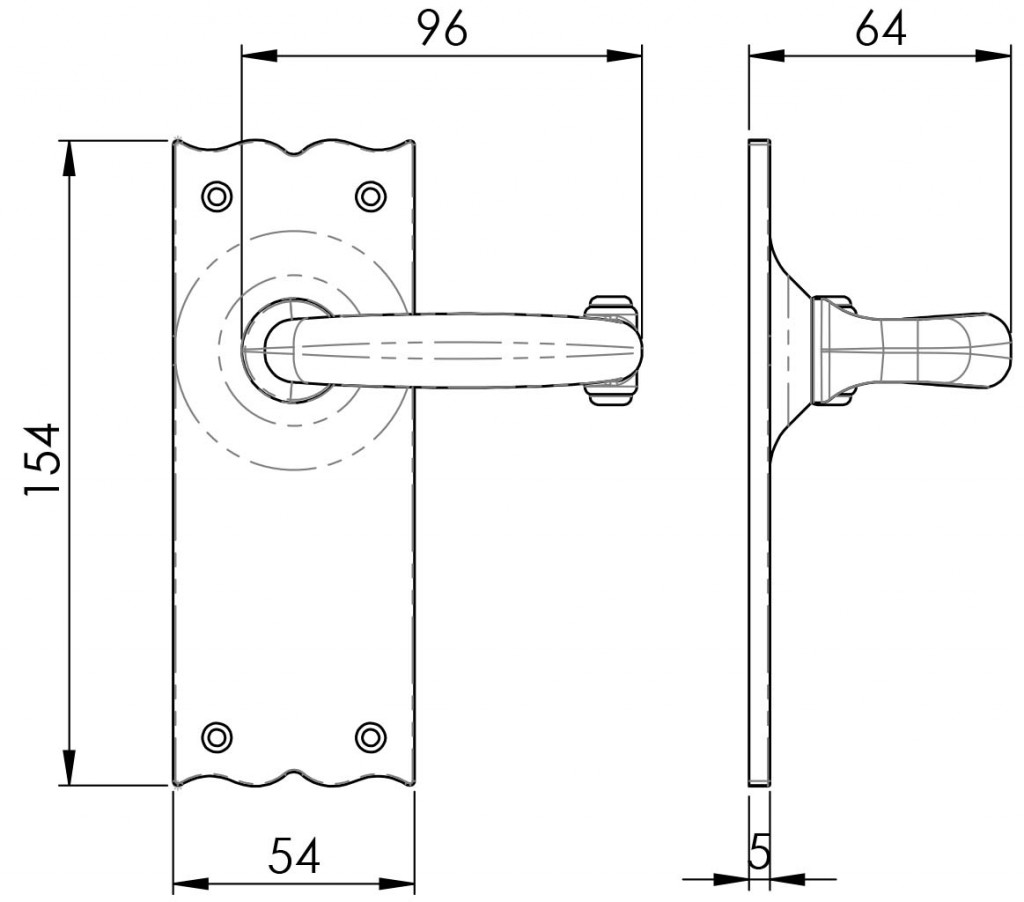 Carlisle Brass Traditional Lever on Plate - Antique Black | Poole Waite ...