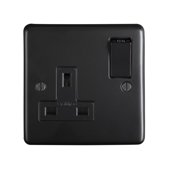 Carlisle Brass Eurolite Stainless Steel Range Round Edge 1 Gang 13 Amp ...