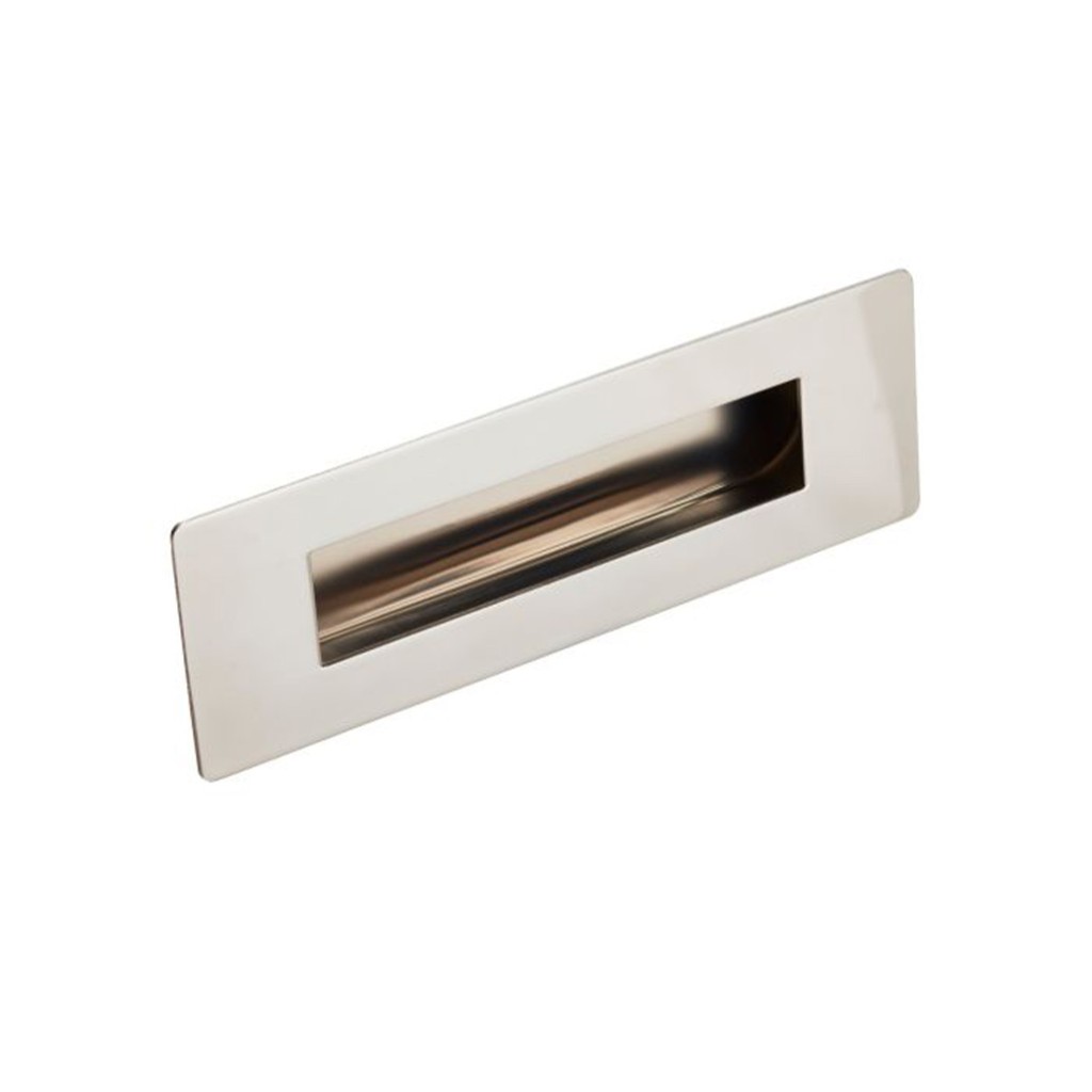 Polished Stainless Steel Rectangular Flush Pull 180mm x 60mm | Poole ...