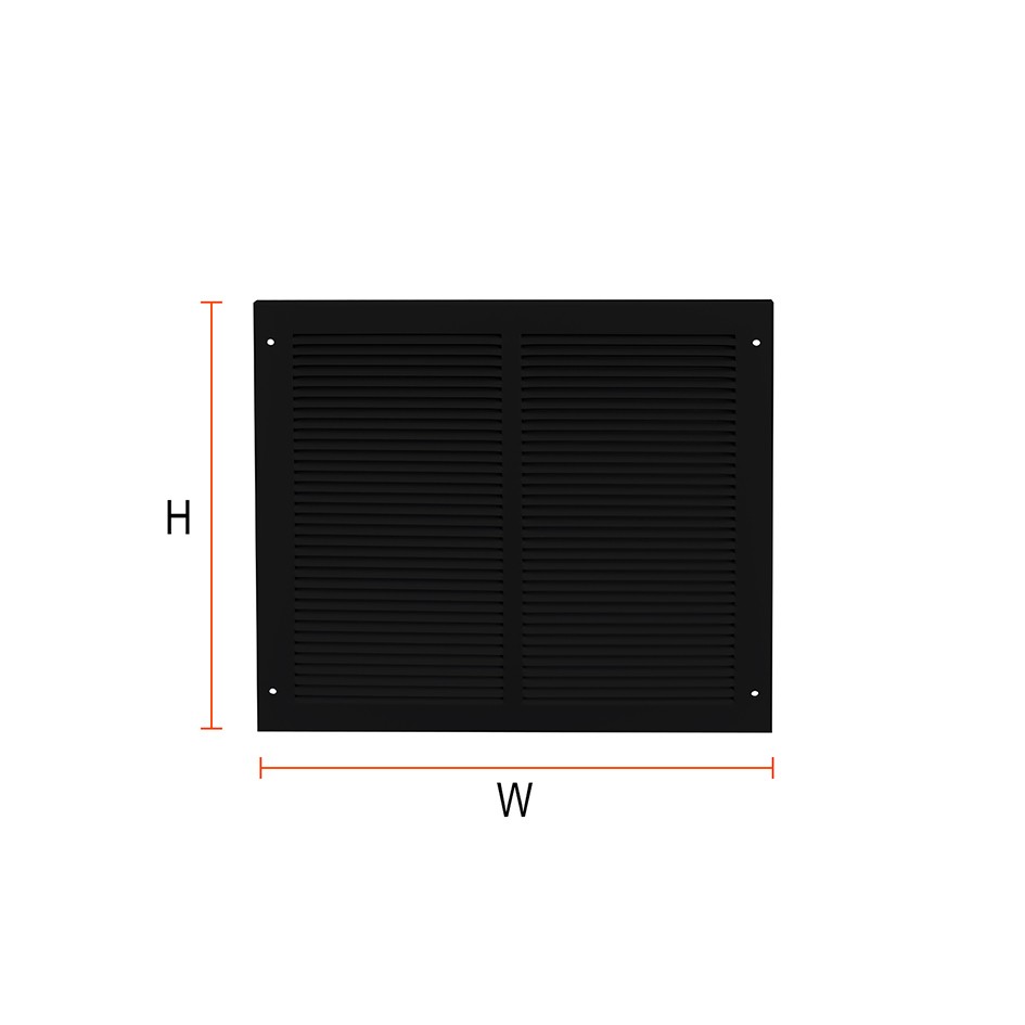 Matt Black Fixed Louvered vent – (W) 295mm x (H) 295mm | Poole Waite ...