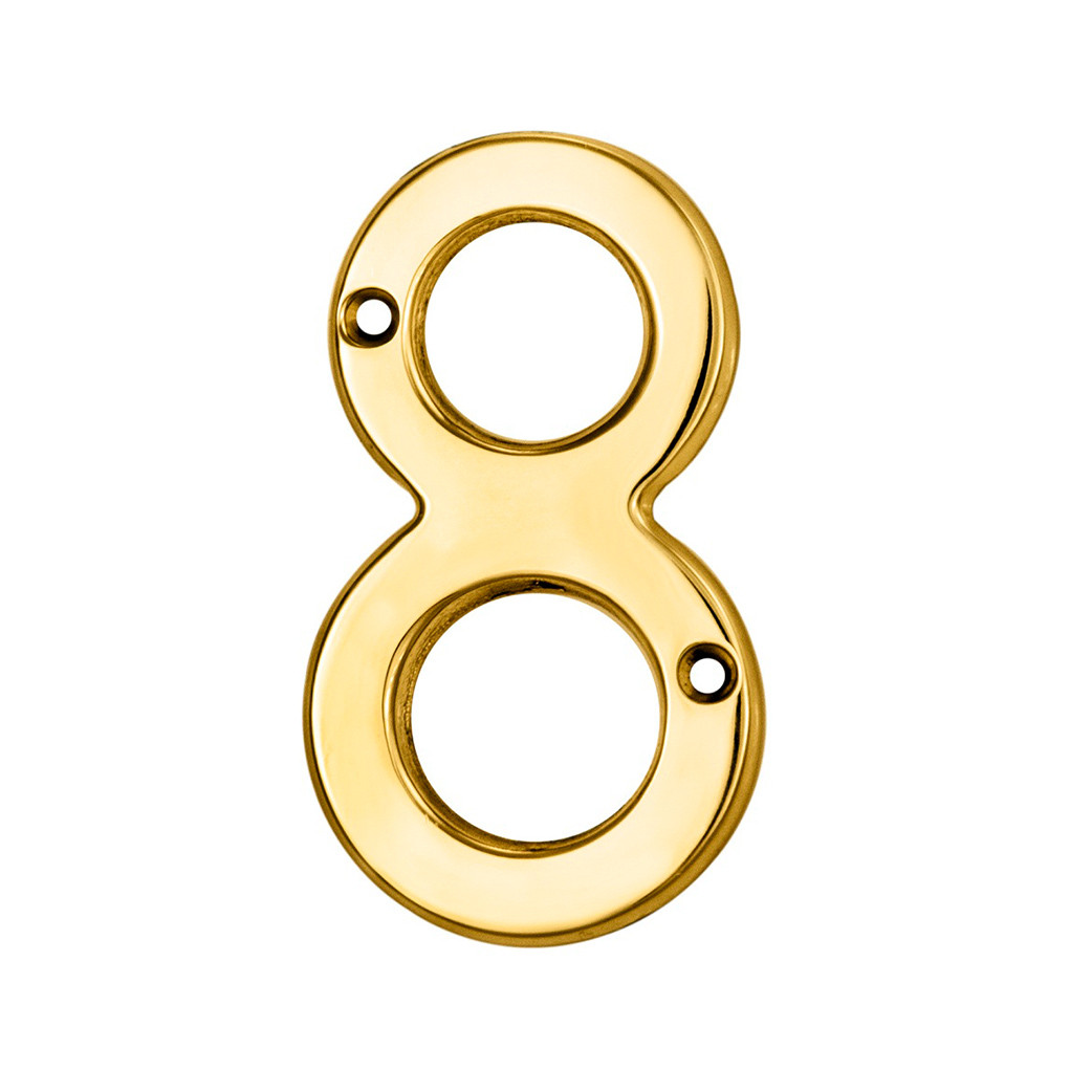 Carlisle Brass Numeral 8 – Face Fix 76mm | Poole Waite & Co. Ltd.