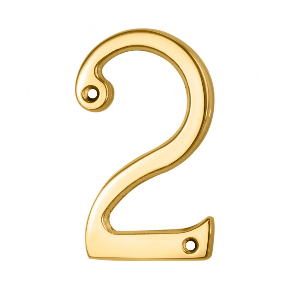 Carlisle Brass Numeral 2 – Face Fix 76mm | Poole Waite & Co. Ltd.