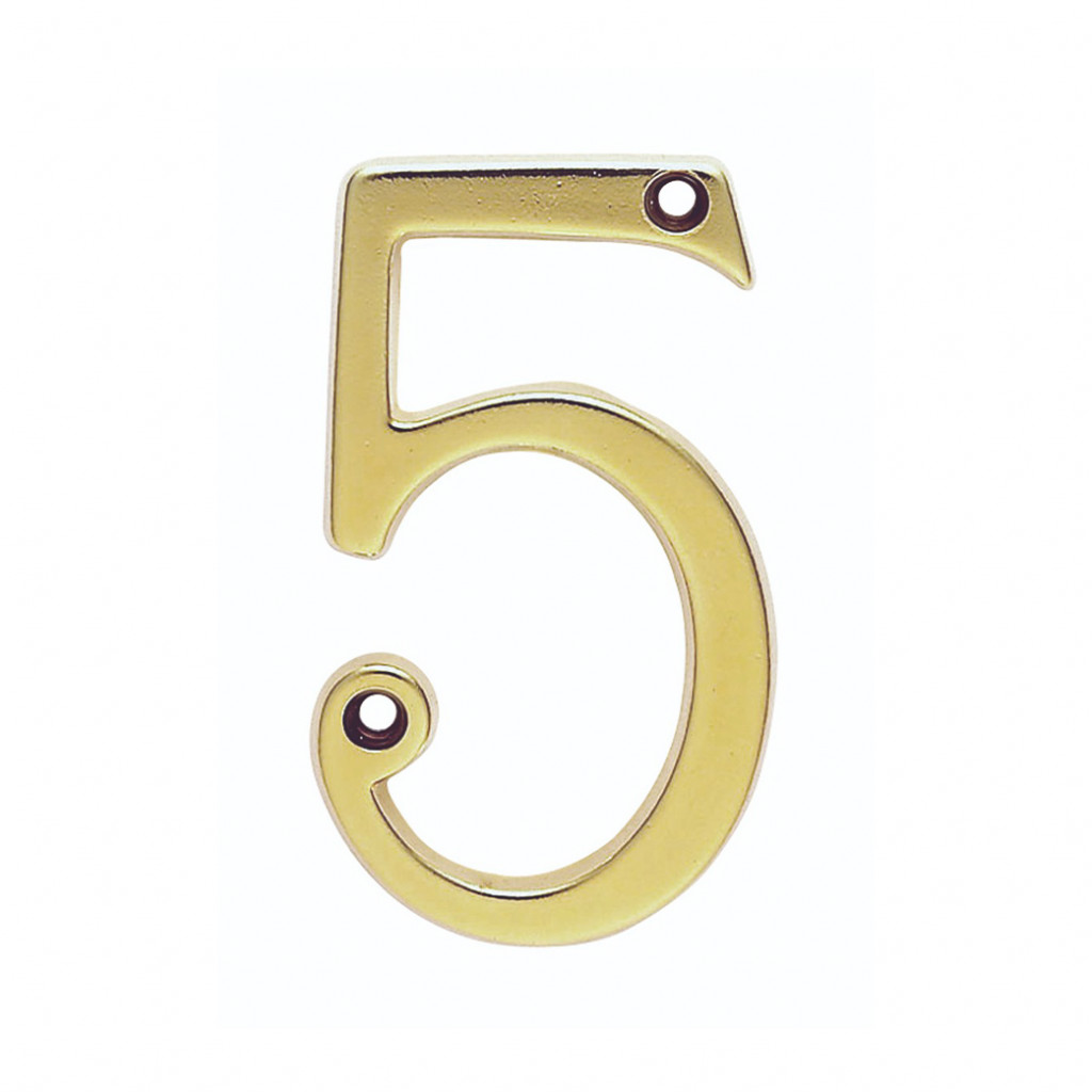 Carlisle Brass Numeral 5 – Face Fix 76mm | Poole Waite & Co. Ltd.