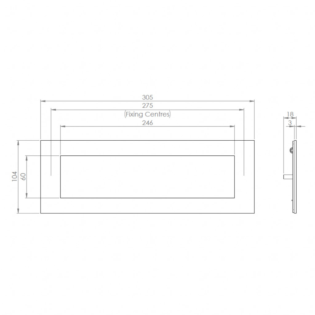 Carlisle Brass Eurospec Letter Plate Grade 316 Satin Stainless Steel ...