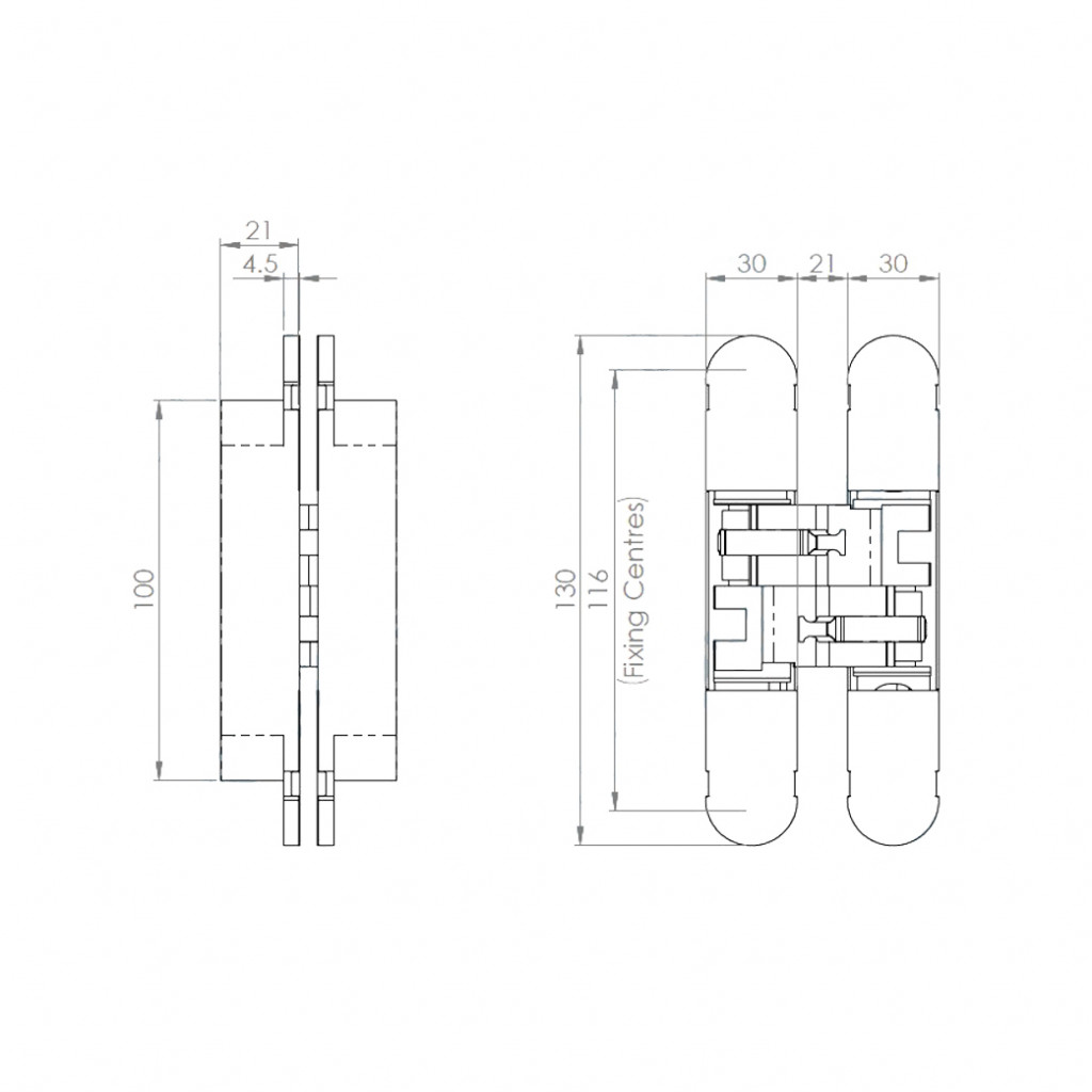 Carlisle Brass Eurospec Ceam 3D Concealed Hinge CI001230 | Poole Waite ...